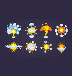 Animation for game explosion effect frame Vector Image