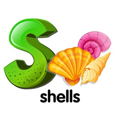 Things that start with the letter s Royalty Free Vector