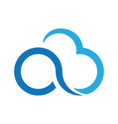Internet connection cloud logo Royalty Free Vector Image