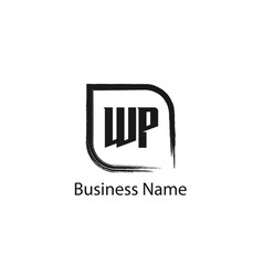 Initial letter wp logo template design Royalty Free Vector