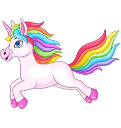 Cartoon rainbow unicorn horse Royalty Free Vector Image