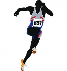 Running sprinter athlete Royalty Free Vector Image