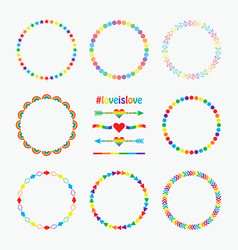 Abstract colorful rainbow circle frame Royalty Free Vector