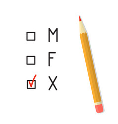 Gender marker checkboxes Royalty Free Vector Image