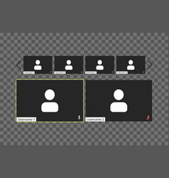 Template video conference user interface video Vector Image