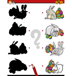Jigsaw puzzle with easter bunny Royalty Free Vector Image