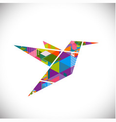 Creative colorful humming bird logo Royalty Free Vector