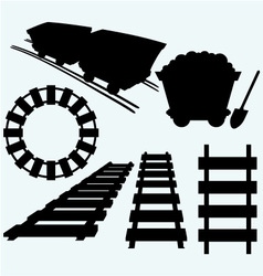 Train railway road rails constructor elements Vector Image