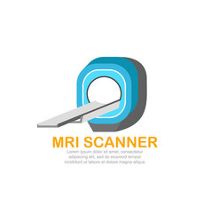 Mri scanner logo template Royalty Free Vector Image