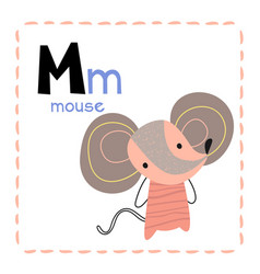 Letter m is for monkey cartoon alphabet Royalty Free Vector