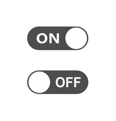 Switch on or off toggle to enable disable Vector Image
