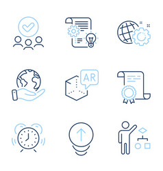 Algorithm time management and augmented reality Vector Image