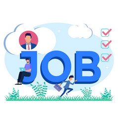 Graphic cartoon character job Royalty Free Vector Image