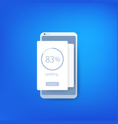 Download page mobile messaging app Royalty Free Vector Image