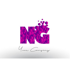 Creative colorful letters ng n g logo Royalty Free Vector