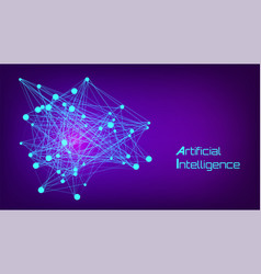 Artificial intelligence robot machine learning Vector Image