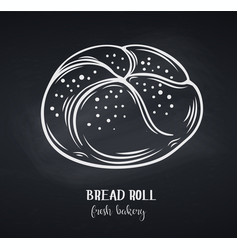 Bread products layout monochrome outline Vector Image