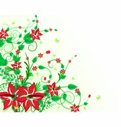 Natural floral background with spring lettering Vector Image