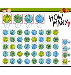 Counting education game cartoon Royalty Free Vector Image