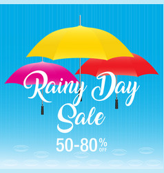 Rainy day sale special offer banner Royalty Free Vector