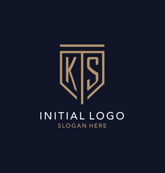 Ks initial wedding monogram logo Royalty Free Vector Image