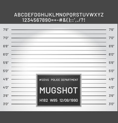 Police lineup mugshot background Royalty Free Vector Image