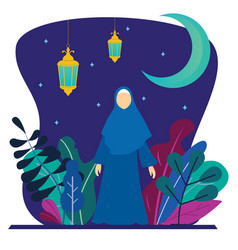 Muslim flat design Royalty Free Vector Image - VectorStock