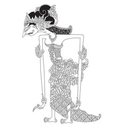 Wayang nakula sadewa Royalty Free Vector Image