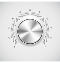 White technology music button volume knob Vector Image