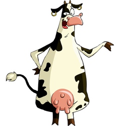 Blue cow cartoon Royalty Free Vector Image - VectorStock