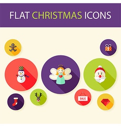 Big Christmas Squared Flat Icons Set 1 Royalty Free Vector