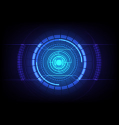 Blue radar screen hud hi-tech futuristic Vector Image