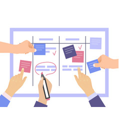 Grunge blue backlog word with star icon round Vector Image