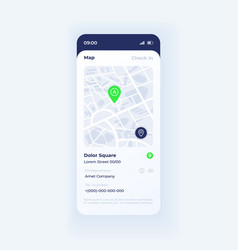 Gps navigation app smartphone interface template Vector Image