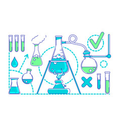 Colorful water science experiment a cartoon Vector Image