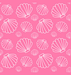 Underwater seamless pattern with shells Royalty Free Vector