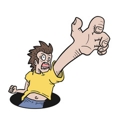 A girl with her potatoes fries fall down Vector Image