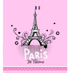 France symbols as funky doodles Royalty Free Vector Image