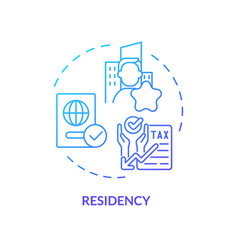 Determine eligibility blue gradient concept icon Vector Image