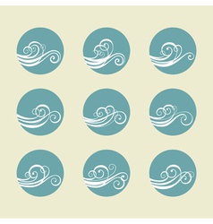 Sea waves breaking on rocky shore Royalty Free Vector Image