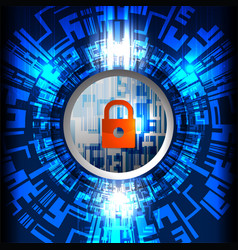 Cyber digital power icon Royalty Free Vector Image