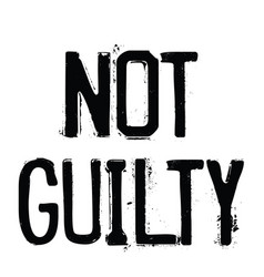 Not guilty rubber stamp Royalty Free Vector Image