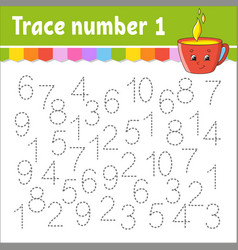 Writing practices number 8 with flies Royalty Free Vector