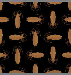 Cockroach pattern pixel art insect 8 bit Vector Image