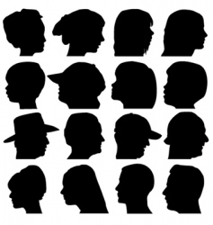 Smiley faces men characters Royalty Free Vector Image