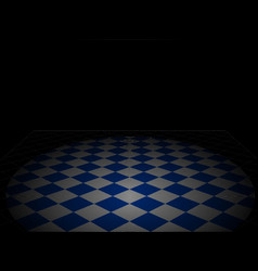 Chess diagonal floor perspective background blue Vector Image