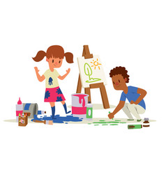 Creative kids banner girl and Royalty Free Vector Image