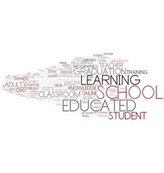 Educated word cloud concept Royalty Free Vector Image