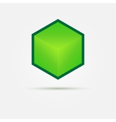 Isometric Green 3d cube Logo Royalty Free Vector Image