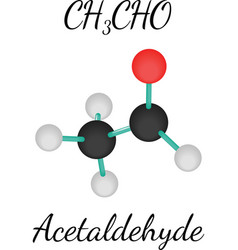 CH3CHO acetaldehyde molecule Royalty Free Vector Image